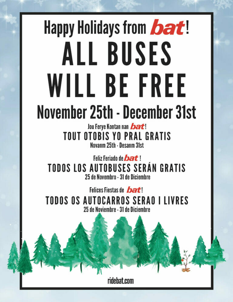 BAT Offers Free Bus Service through Dec. 31! | Metro South Chamber of ...